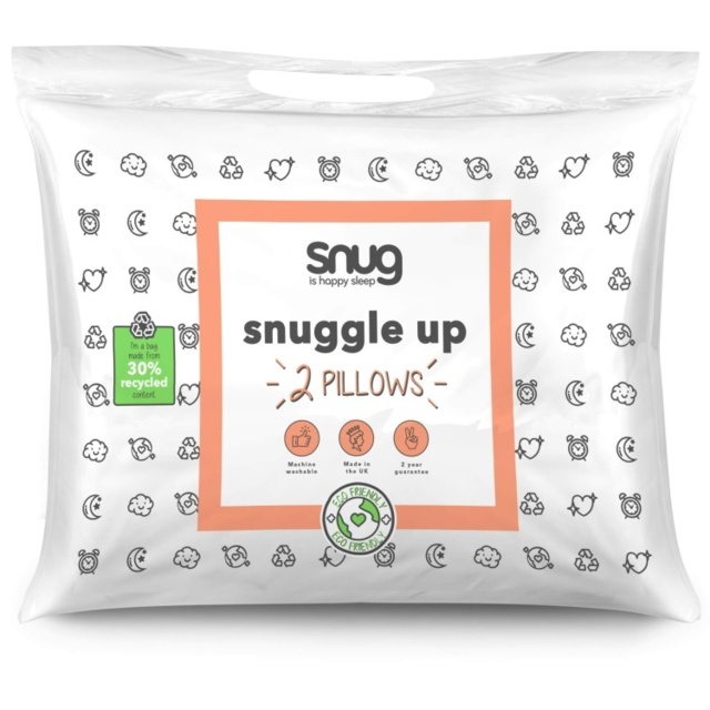 Snug Snuggle Up Bed Pillows, 2 Pack by Tesco - Marketplace | ufurnish.com