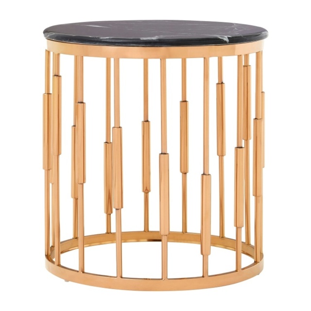 Interiors By Premier Functional Round Copper Finish Side Table, Luxury ...