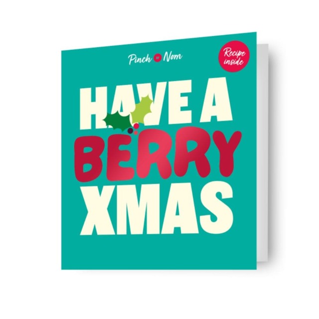 Pinch of nom christmas card featuring pavlova wreath recipe by Tesco ...