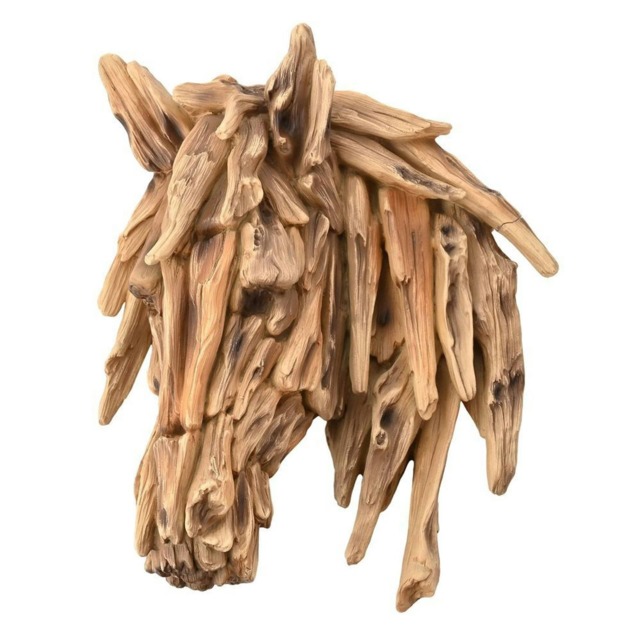 Naturecraft resin driftwood collection horse head wall art multi by ...