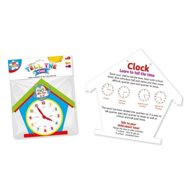 Learn To Tell The Time Clock By Kids Create by Tesco - Marketplace ...