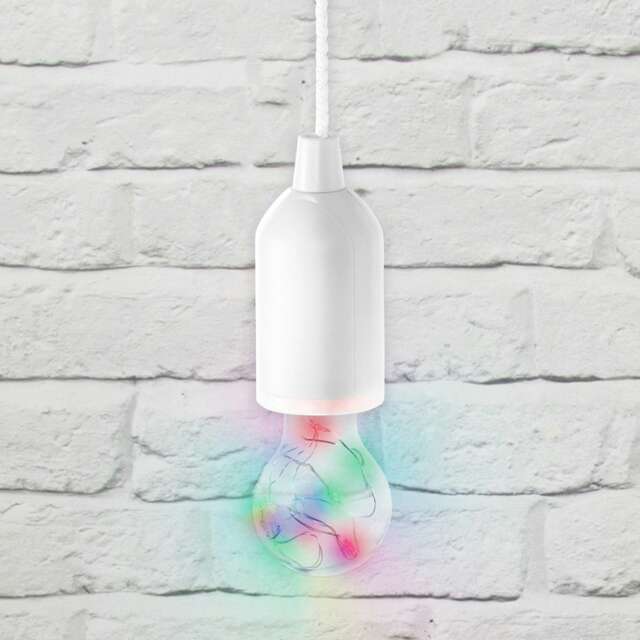 Portable Colour Changing Flashing LED Pull Light Bulb On A Rope Study ...