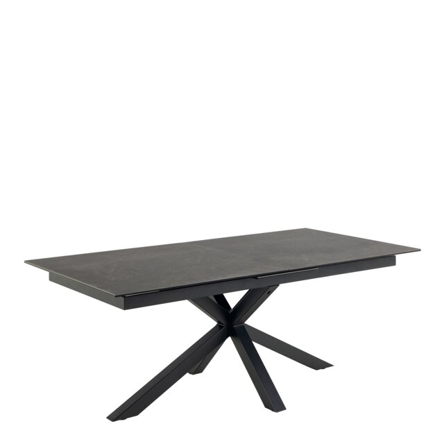 Heaven Extendable Dining Table with Ceramic Black Top 200cm by Tesco ...