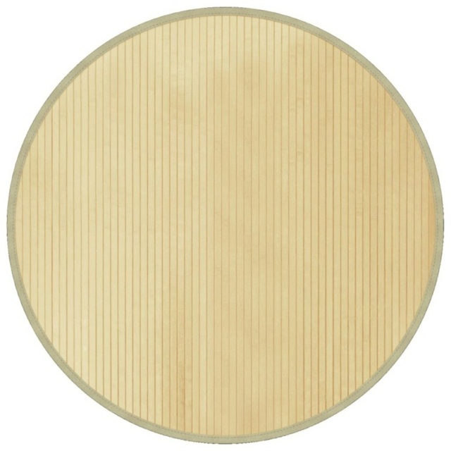 Rug Round Light Natural100 Cm Bamboo by Tesco - Marketplace | ufurnish.com