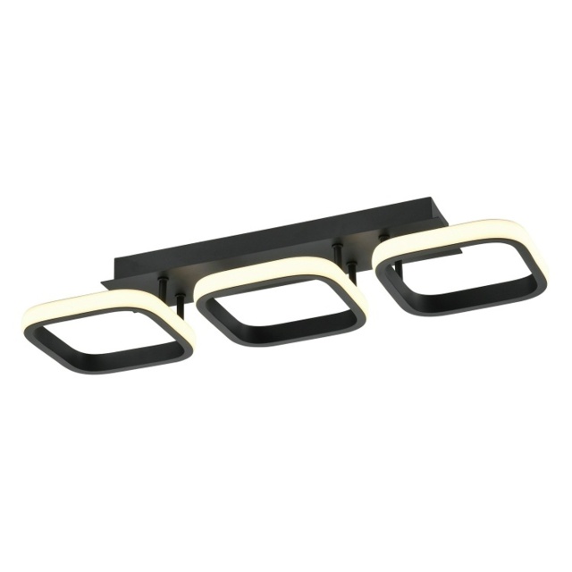 Modern Rectangular Triple Head 40W Led Ceiling Light Fitting In Matt ...