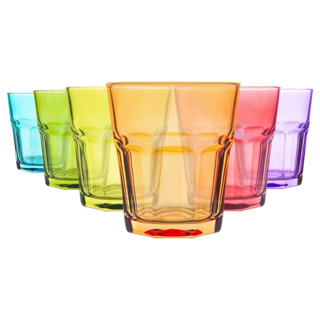 Rink drink 305ml coloured water glasses - 6 colours - drinking glasses ...