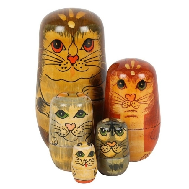 Cat Russian Matryoshka Dolls by Tesco - Marketplace | ufurnish.com