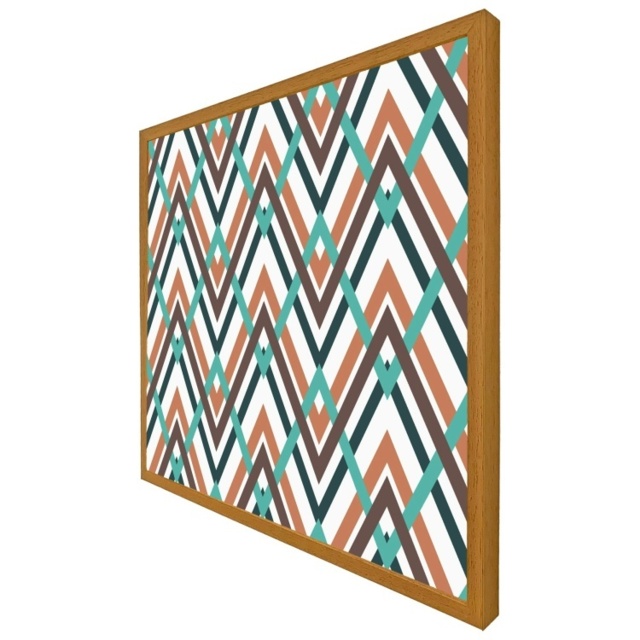 Coloured Geometric Zig Zag (Picture Frame) Brown - Oak - S by Tesco ...