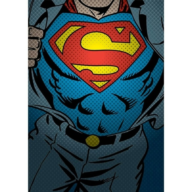 Dc Comics (Superman Torso) 85X120X4Cm Stretched Canvas Print by Tesco ...
