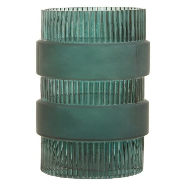 Interiors By Premier Small Green Glass Vase, Textured Flower Vase, Tall ...