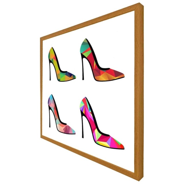 Geometric High Heels (Picutre Frame) Brown - Oak - S by Tesco ...