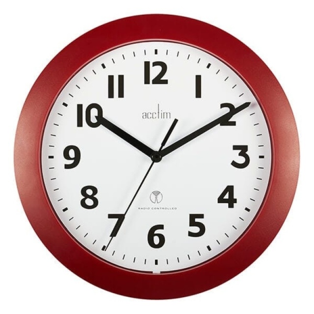 Acctim Parona Wall Clock Red by Tesco - Marketplace | ufurnish.com