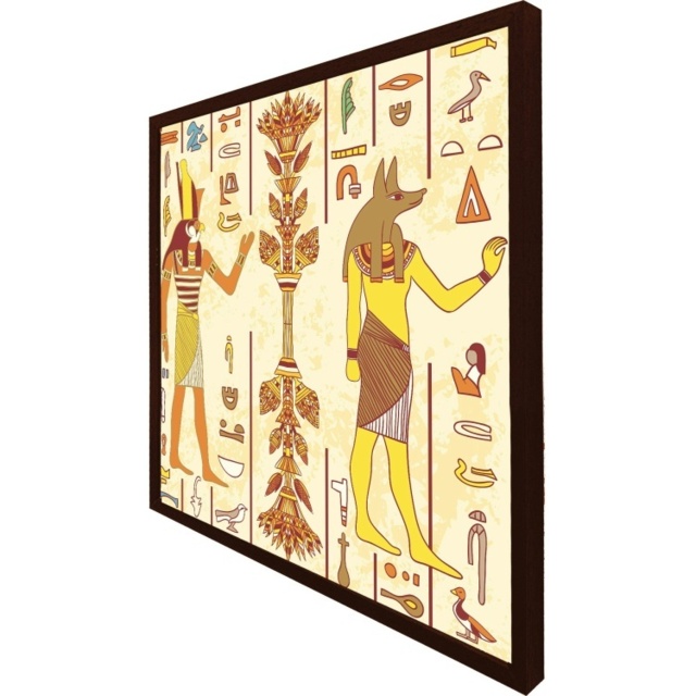 Egyptian Gods & Ancient Egyptian Hieroglyphs (Picture Frame) Brown - M ...