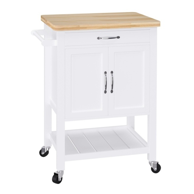 Homcom Kitchen Storage Trolley W/ Rolling Wheels, Cupboard Drawer by ...