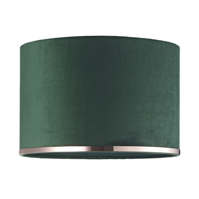 "Contemporary Emerald Forest Green Soft Velvet 12"" Lamp Shade With ...
