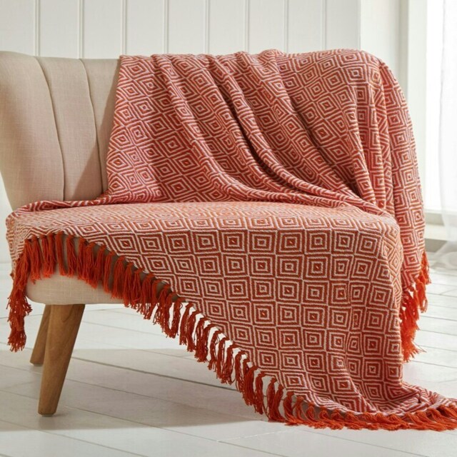 Ascot Terracotta Throw 180 X 250Cm by Tesco - Marketplace | ufurnish.com