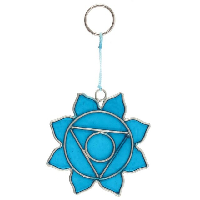 Something Different Throat Chakra Mini Symbol Suncatcher - Blue - One ...