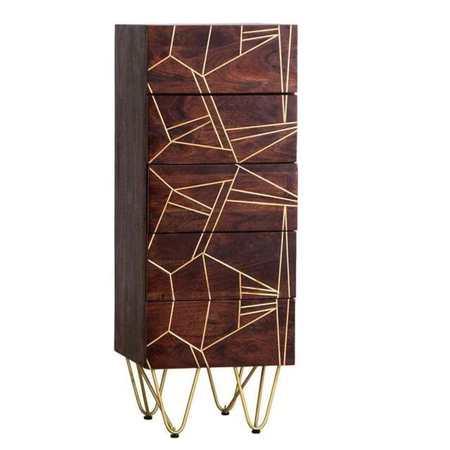 Jusleen solid mango wood tall chest of drawers by Tesco - Marketplace ...