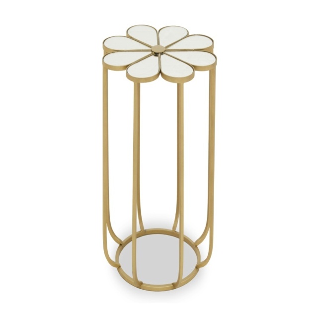 Interiors By Premier Distinctive Petal Side Table With Mirrored Top ...