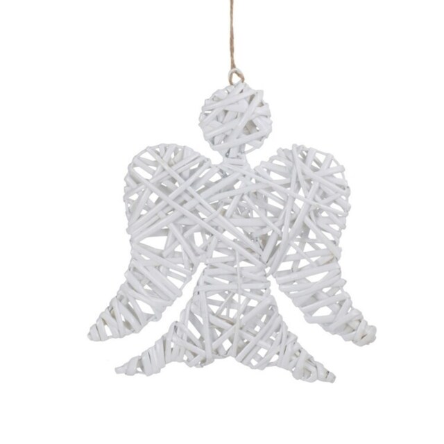 White Angel Wicker Christmas Decoration by Tesco - Marketplace ...