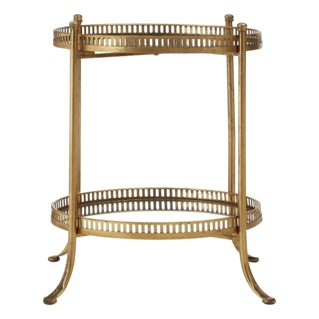 Reza Gold Finish Mirrored Tray Table Gold by Tesco - Marketplace ...