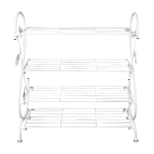 Living And Home 4 Tier Metal Shoe Rack- White by Tesco - Marketplace ...