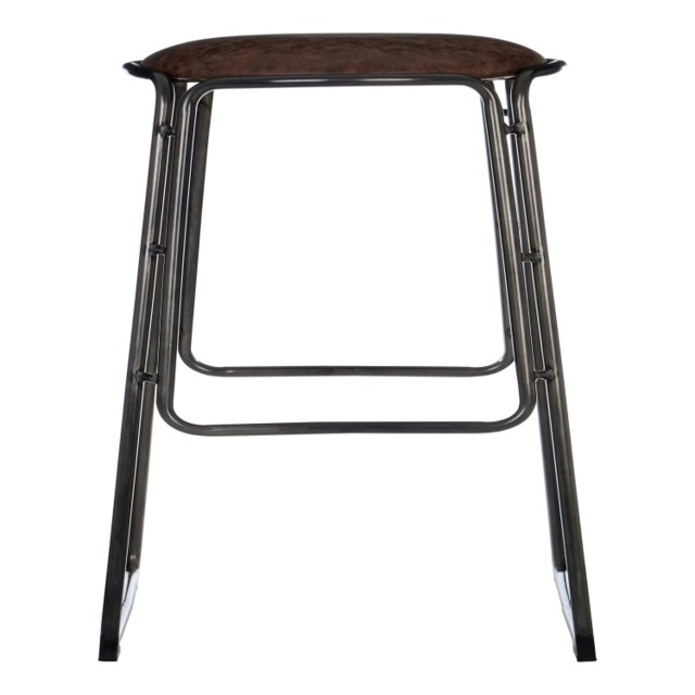 Interiors By Premier Versatile Design Mocha Bar Stool With Gunmetal ...