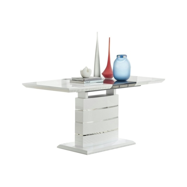 Furniturebox Renato High Gloss 4 / 6 Seat Modern Extending Dining Table ...