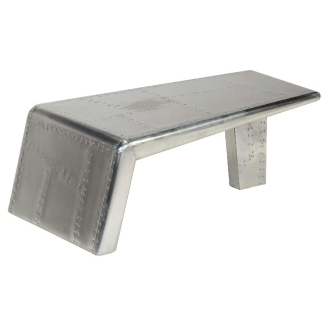 Aviator Coffee Table Aluminium Vintage Aircraft Airman Style by Tesco ...