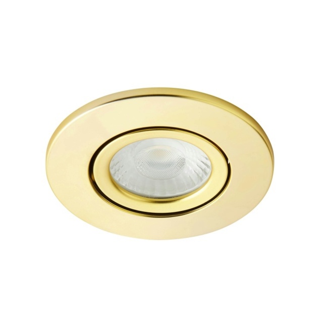 Bhs Cal Led Fire Rated Ip65 Recessed Spotlight, Brass by Tesco ...