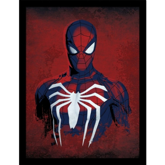 Spider-Man (Spider On The Chest) Framed 30X40Cm Print by Tesco ...
