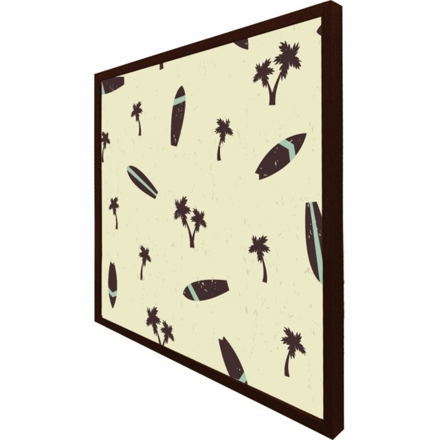 Surf Board & Palm Silhouettes (Picutre Frame) Brown - Xs by Tesco ...