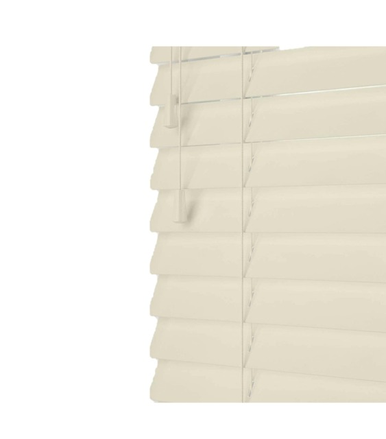40cm off white gloss wooden venetian blinds with strings (130cm drop ...