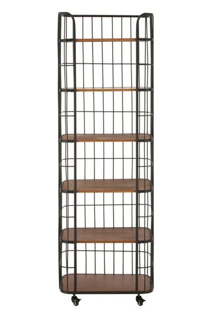 Interiors by Premier 6 Tier Shelf Unit, Industrial Shelf Unit, Modern ...