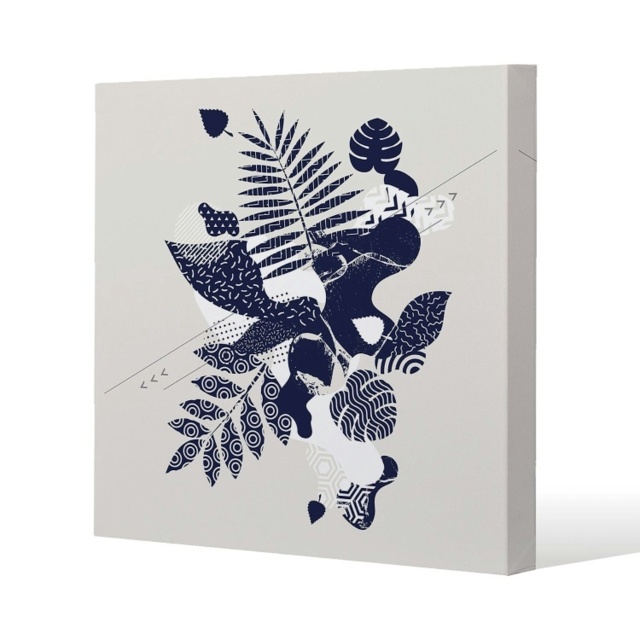 Decorative Leaf Prints (Canvas Print) 77 X 77 X 4Cm by Tesco ...