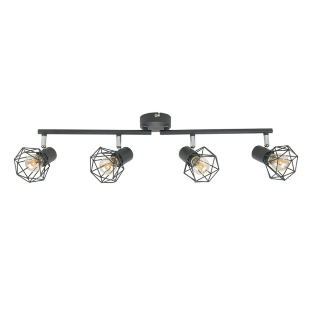 Valuelights Angus Spotlight 4 Way Grey Ceiling Bar Spotlight by Tesco ...