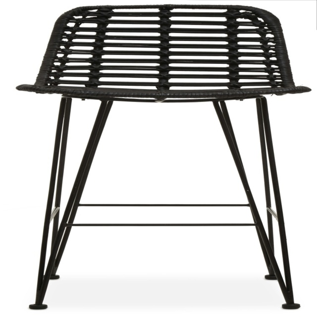 Interiors By Premier Sturdy Black Natural Rattan Bar Chair, Natural ...