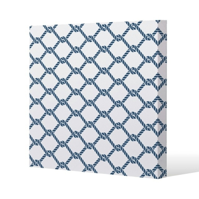 Navy Chainlink Rope (Canvas Print) by Tesco - Marketplace | ufurnish.com