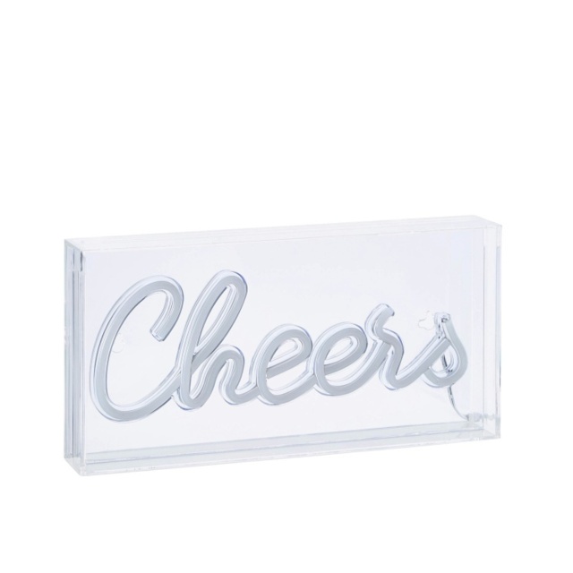 Bhs Glow Kid's Led Cheers Light Box Table Lamp, White by Tesco ...