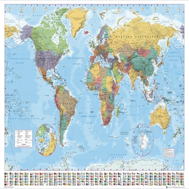 Gb Eye World Maps Map Giant 140 X 120Cm Maxi Poster by Tesco ...