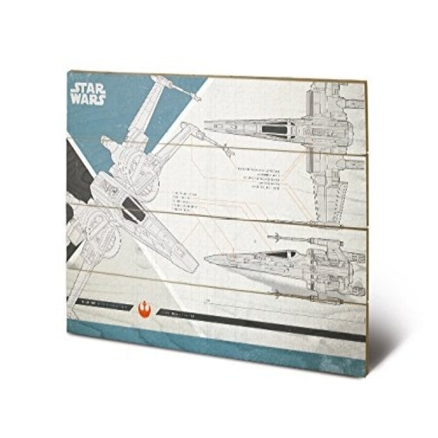 Star Wars: The Last Jedi (X-Wing Plans) Small Wood - Wood Panel by ...