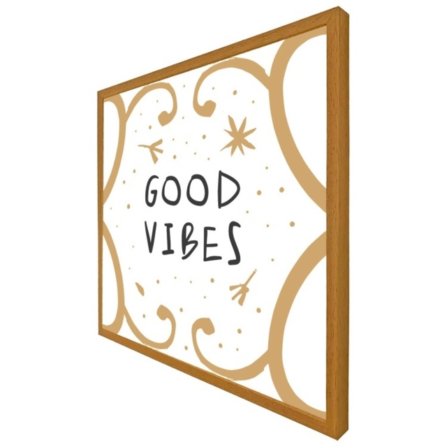 Good Vibes (Picture Frame) Brown - Oak - M by Tesco - Marketplace ...