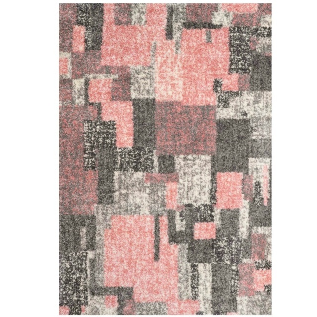 Kukoon Blush Pink Patchwork Mottled Shaggy Area Rug 60Cm X 110Cm by ...
