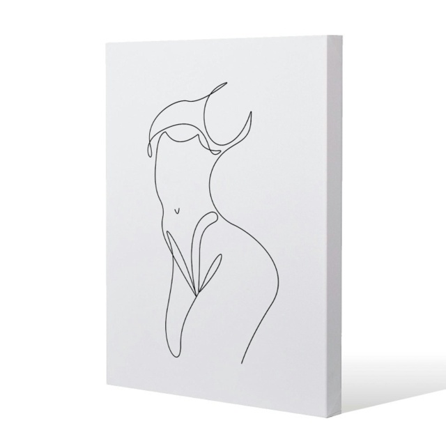 Line Art Of Femail Body (Canvas Print) by Tesco - Marketplace ...