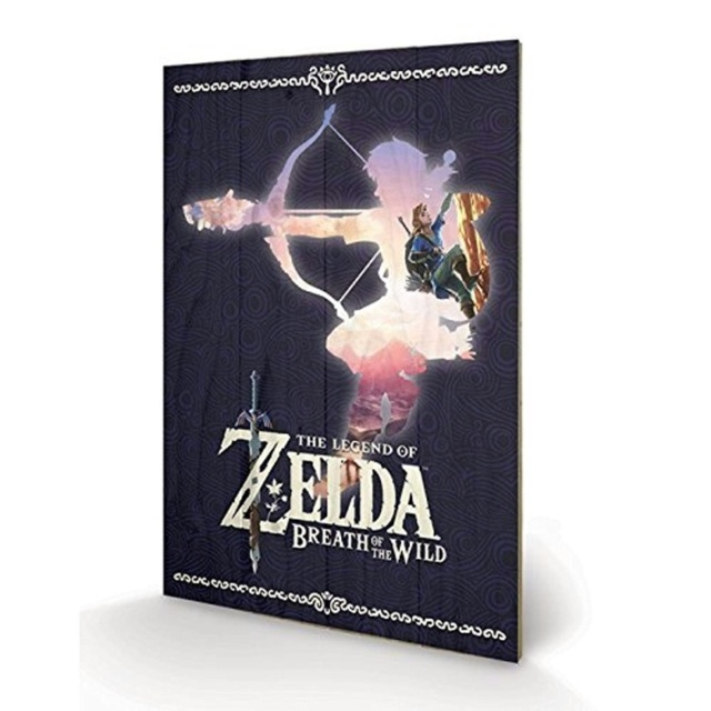 Zelda Breath Of The Wild (Silhouette) Small Wood - Wood Panel by Tesco ...
