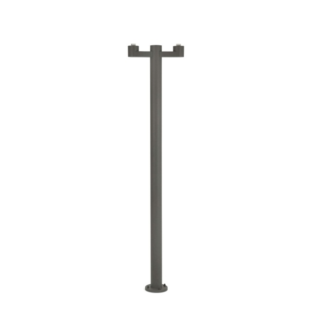 Structure 2 Light Outdoor Lamp Post Dark Grey - Base Only Ip44, E27 by ...