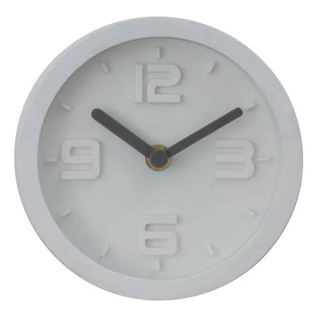 Interiors By Premier Elko White Finish Embossed Wall Clock by Tesco ...