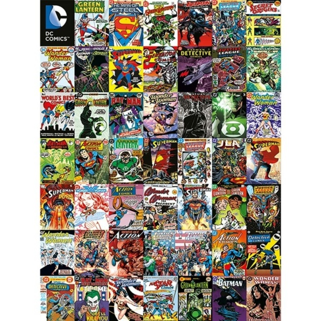 Dc Comics (Covers Montage) 60X80X4Cm Stretched Canvas Print by Tesco ...
