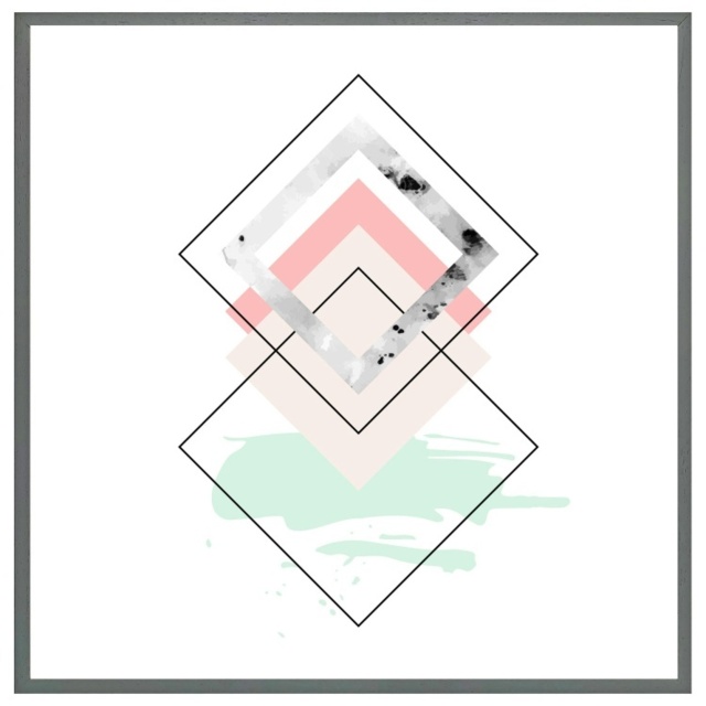 Geometric Overlays (Picture Frame) Grey - S by Tesco - Marketplace ...