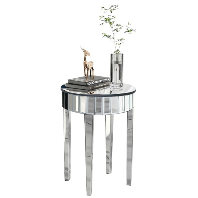 Circular Mirrored Side Table Chrome Finish by Tesco - Marketplace ...